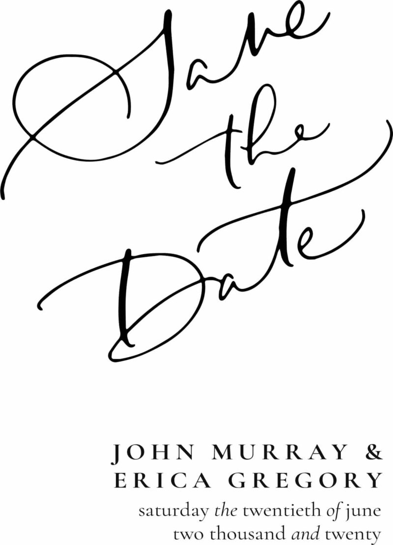 Save the Date Script Design – Wedthing