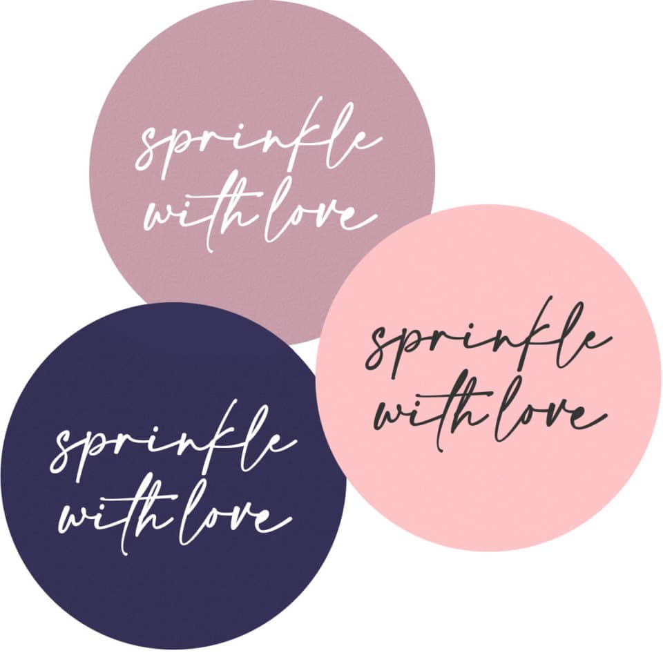 Sprinkle With Love Calligraphy Sticker Clear Confetti Packets – Wedthing