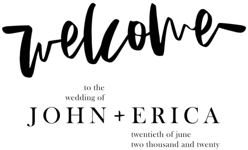 A1/A2 5mm Foamex ‘Welcome’ Event Sign – Wedthing