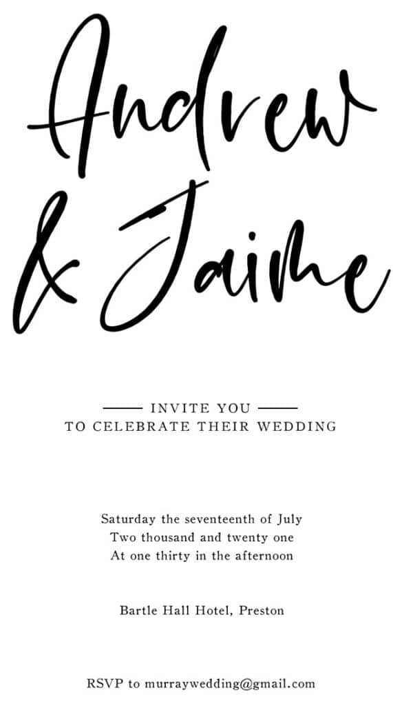 Invitation Plain Design – Wedthing