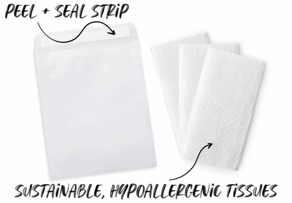 Bold Script Happy Tears Tissue Packet – Wedthing